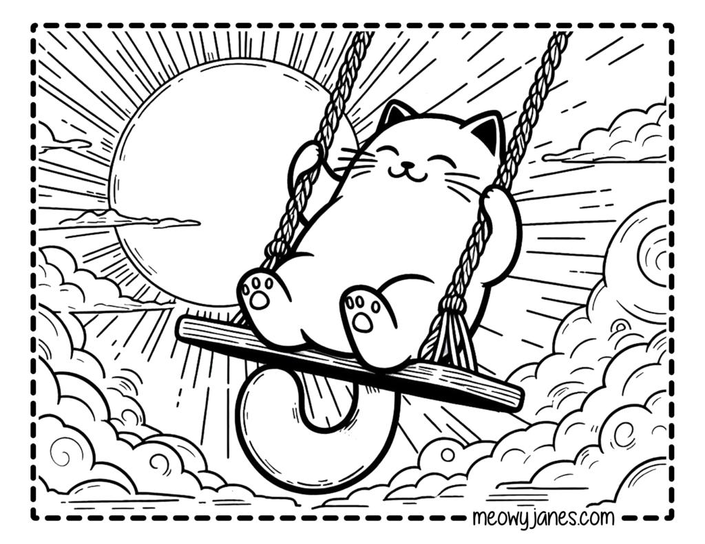 Cat Coloring Pages - Free Printable Pages for Adults & Kids