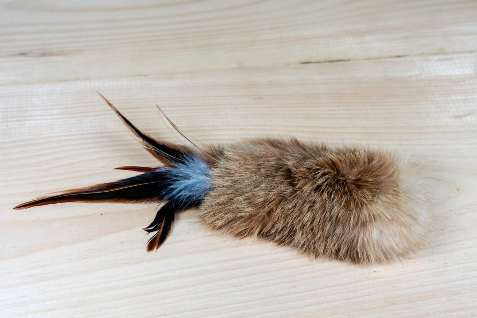 2 Pack Rabbit Fur & Feather Toy - Meowy Janes