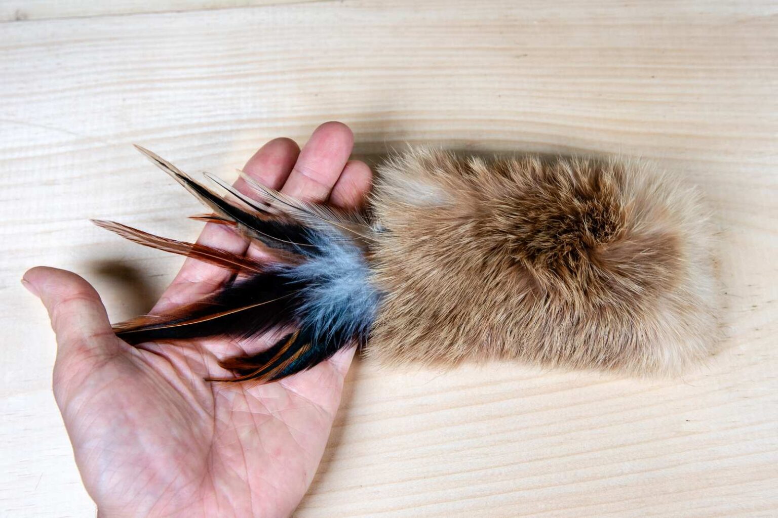 2 Pack Rabbit Fur & Feather Toy - Meowy Janes